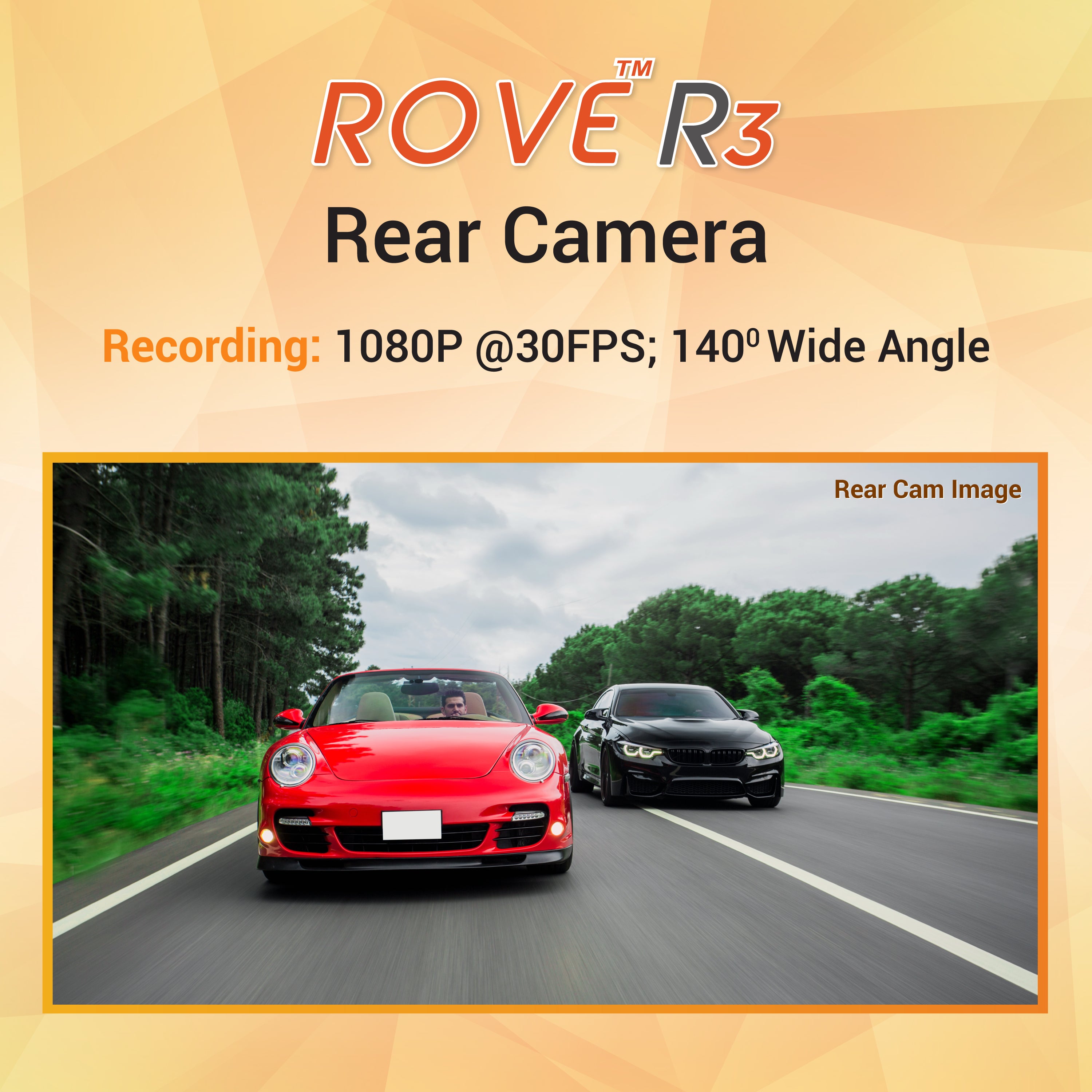 ROVE R3 Rear Cam with USB-C Port | Check Compatibility Image Before Pu