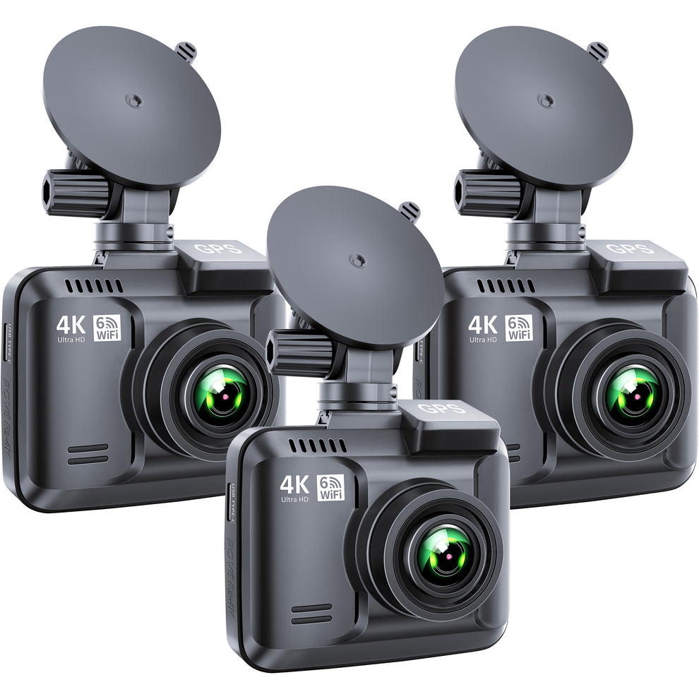 3 ROVE R2-4K Dash Cam 4K Ultra HD 2160P Dash Board Camera Built In Wi-