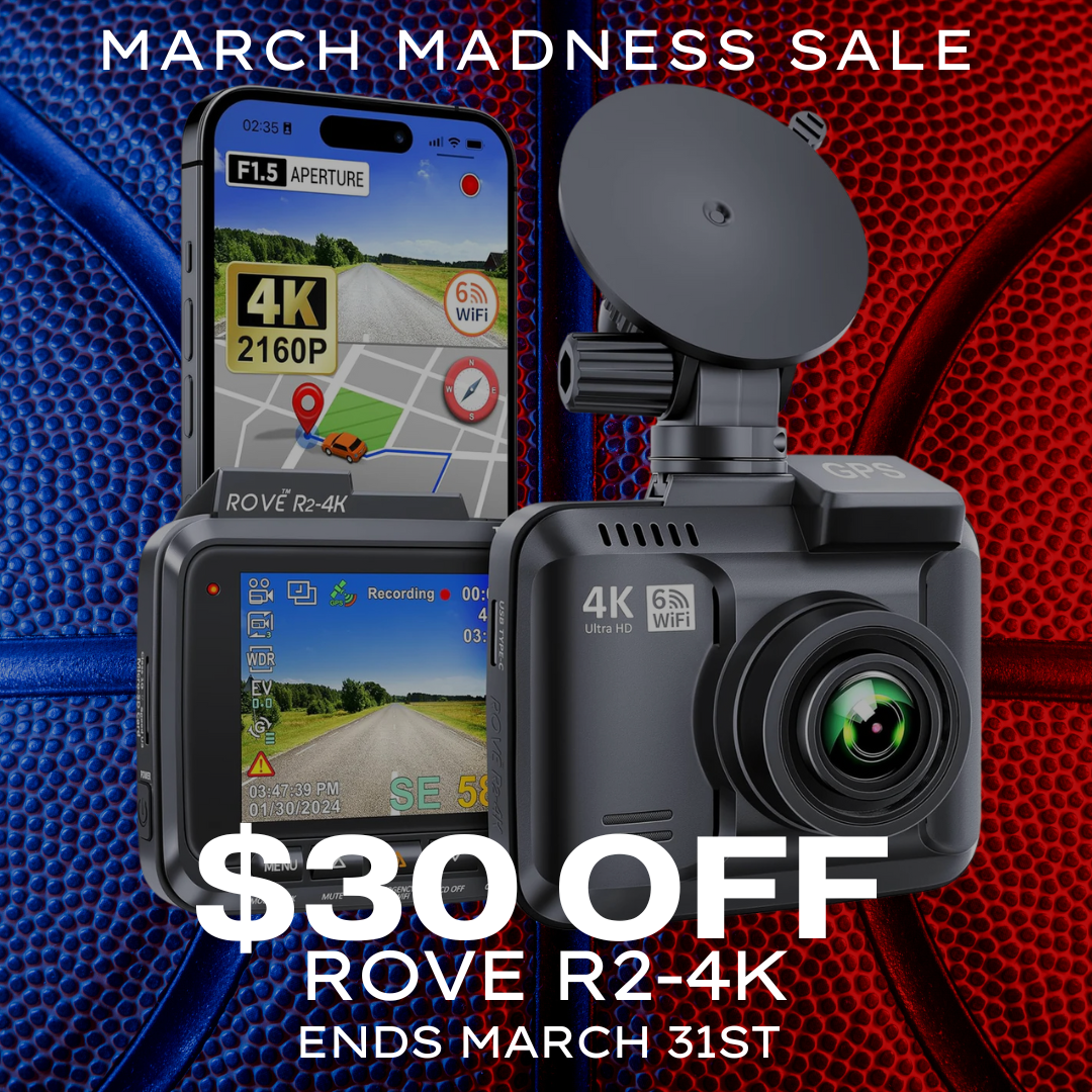 ROVE R2-4K Dash Cam for Cars 2160P Built-In Wi-Fi & GPS, Night Vision ...