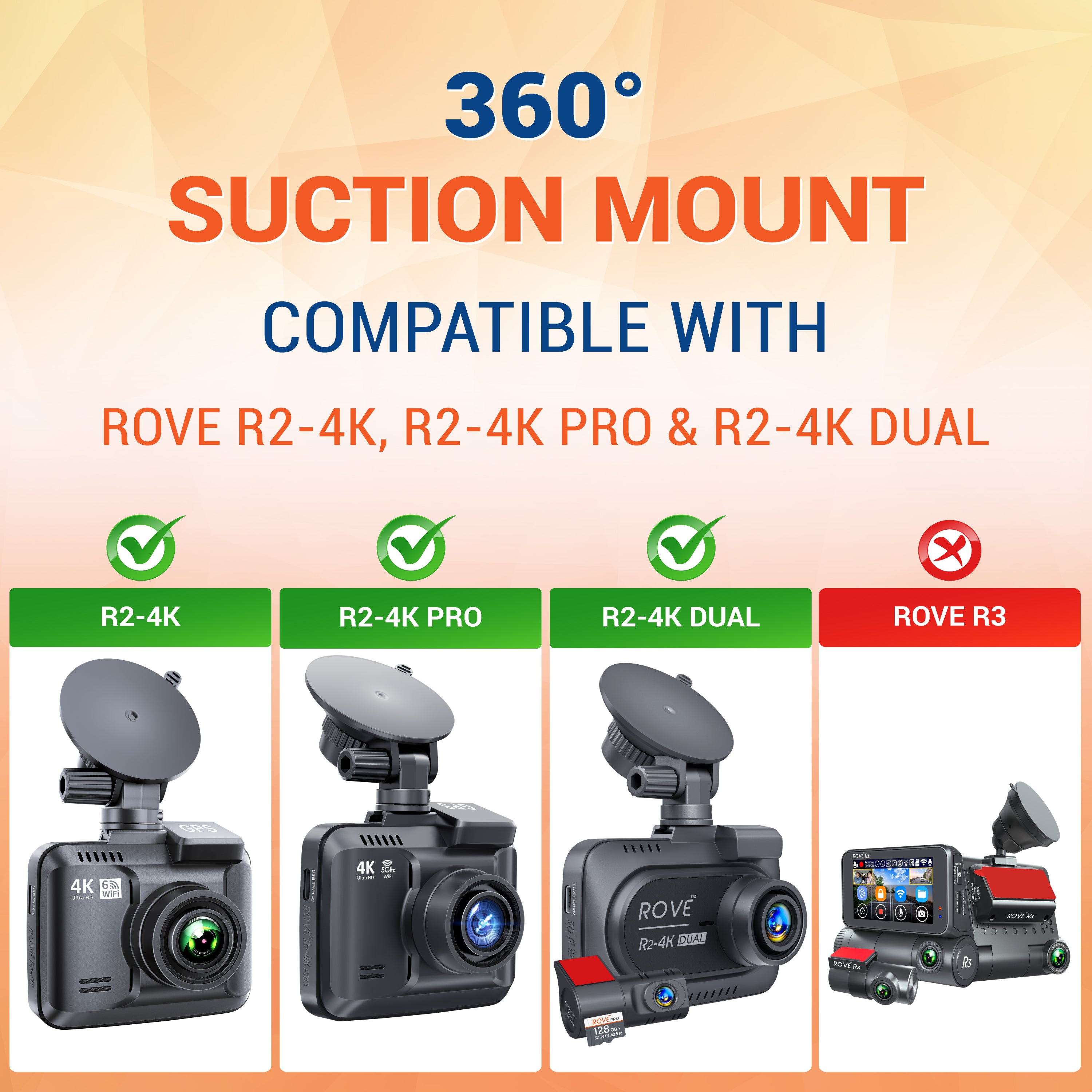 R2-4K Windshield Suction Mount's Excellent choice for your