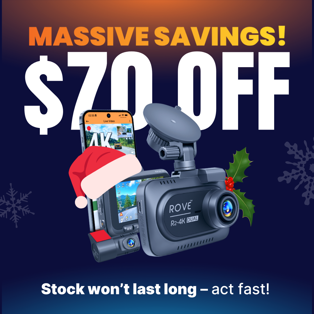 NEW ROVE R2-4K DUAL Dash Cam Front and Rear, STARVIS 2 Sensor, FREE 12