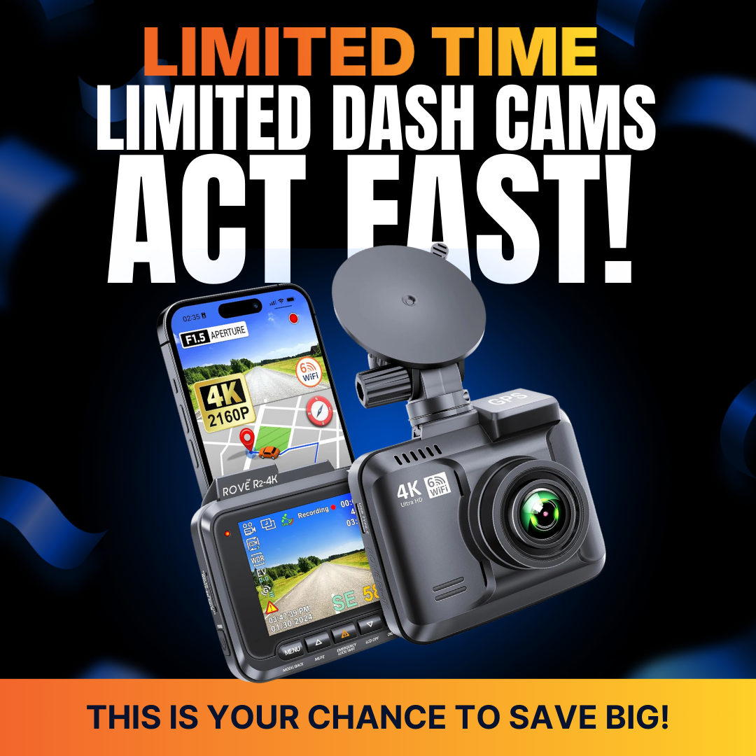 ROVE R2-4K Dash Cam for Cars 2160P Built-In Wi-Fi & GPS, Night Vision ...