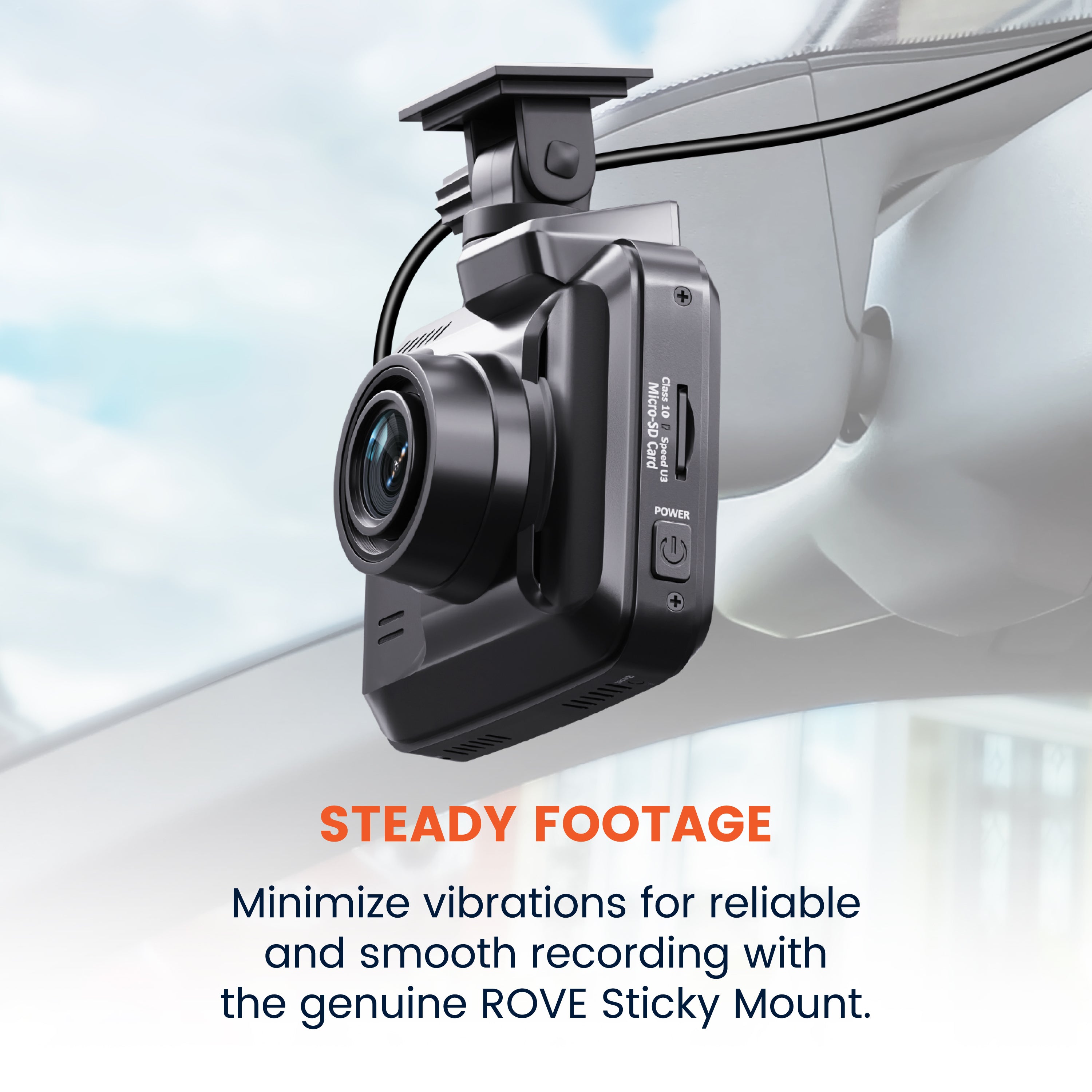 3M Sticky Mount For ROVE R2-4K, R2-4K PRO & R2-4K DUAL Dash Cams - Fre