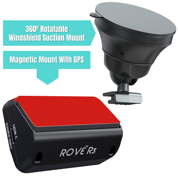 R3 Mount Bundle - R3 Suction Mount + Magnetic Mount with Built-In GPS